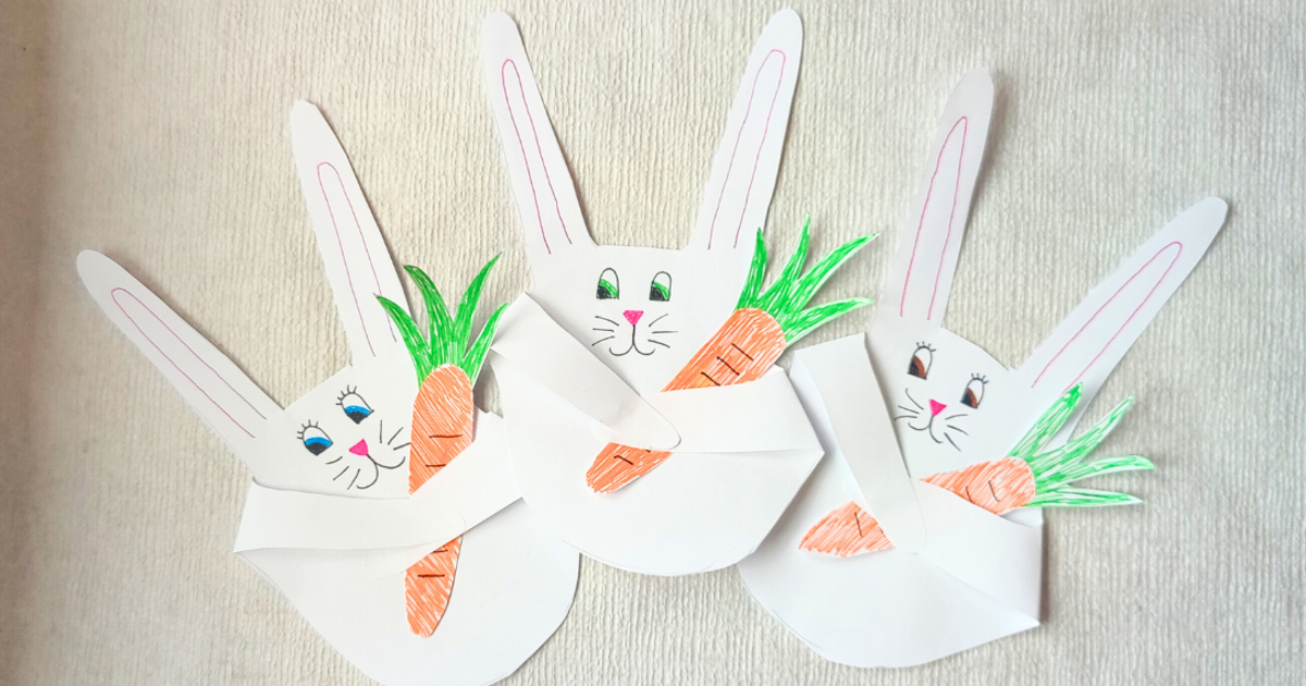 DIY hånd kaniner af papir – kreativ påskepynt for børn!