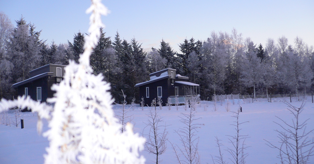 Cabin holiday in the Danish winter